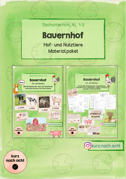 Materialpaket Bauernhof – Unterrichtsmaterial im Fach Sachunterricht